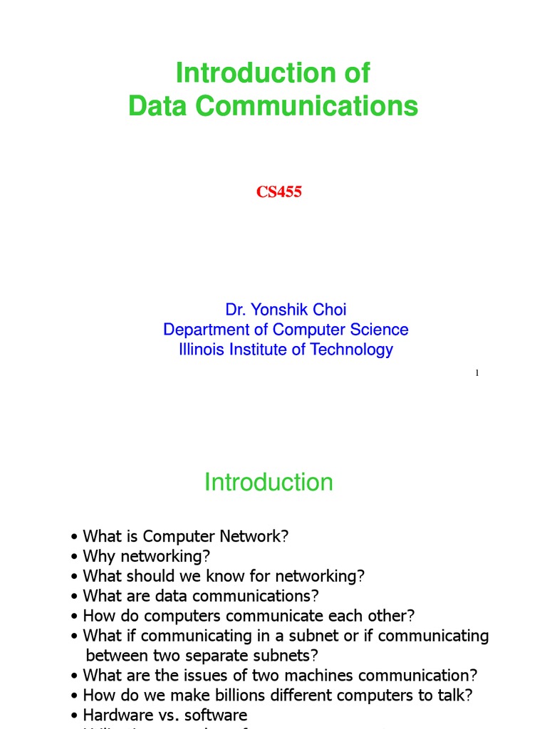 Lecture01 Intro | PDF | Itu T | Osi Model Lecture01 Intro | PDF | Itu T | Osi Model
