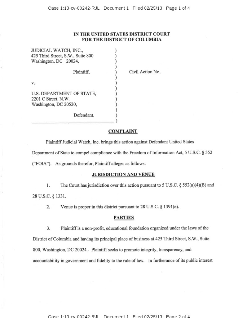 State Complaint 1 - Filed