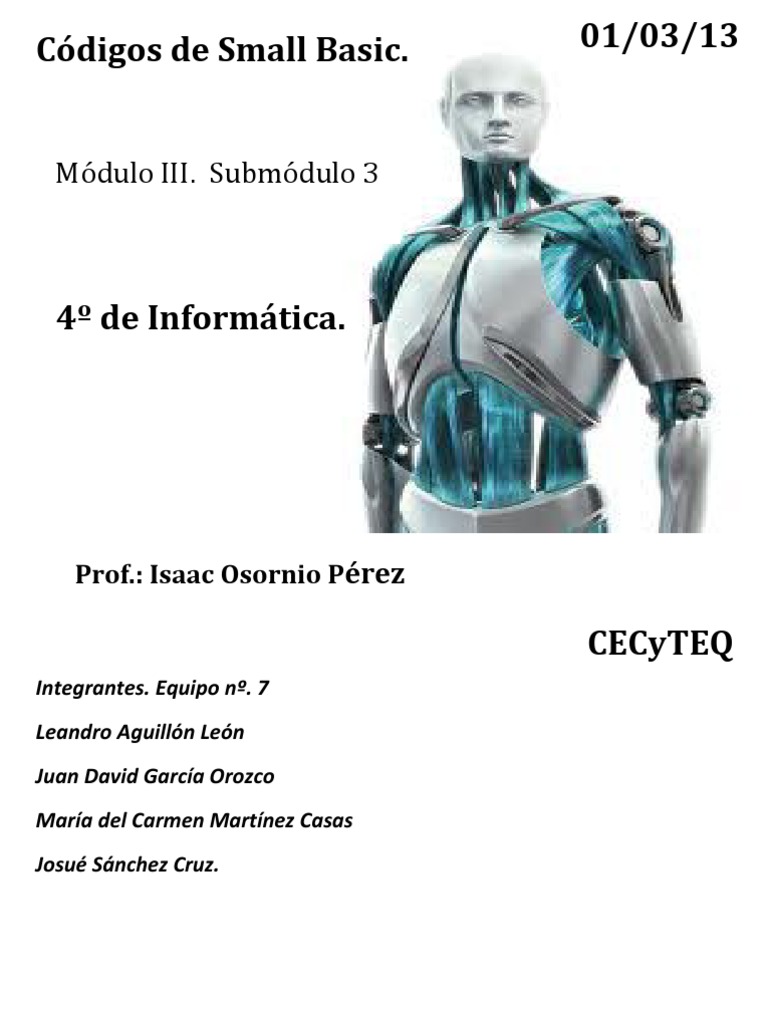 Codigos de Small Basic PDF | PDF | Enseñanza de matemática