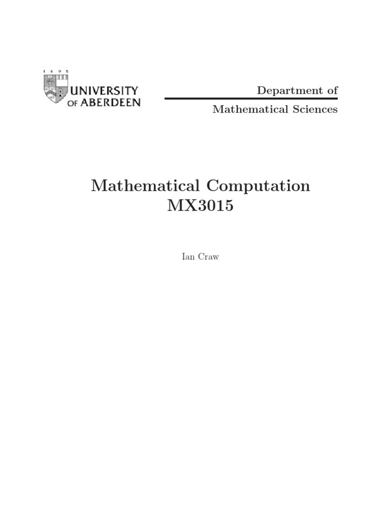 Mathematical Computation | PDF | Computer Program | Programming