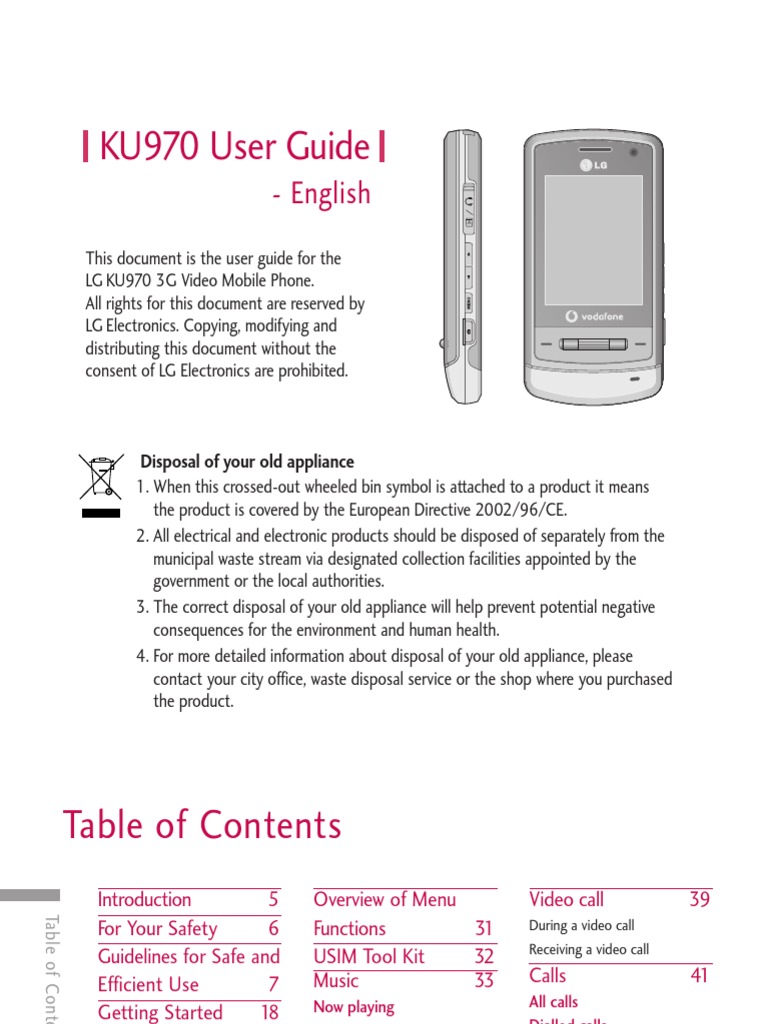 LG - Ku970 User Guide | PDF | Subscriber Identity Module | Email