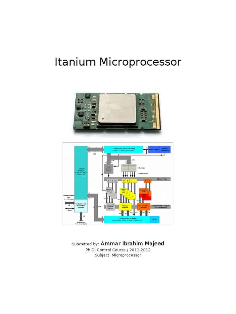 Itanium Microprocessorr | PDF | Instruction Set | Microprocessor