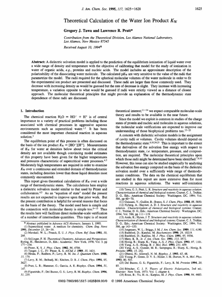 Ionic Product of Water | Properties Of Water | Temperature