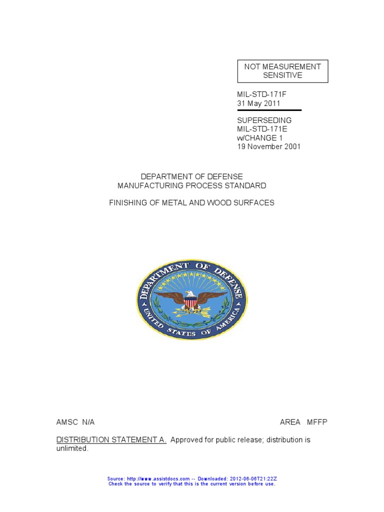 Mil STD 171F | PDF | Corrosion | Metals