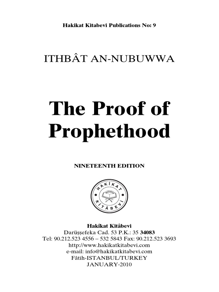 The Proof of Prophethood (English) | PDF | Social Science | Religion ...