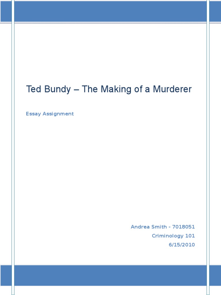 Ted Bundy | PDF | Antisocial Personality Disorder | Personality Disorder