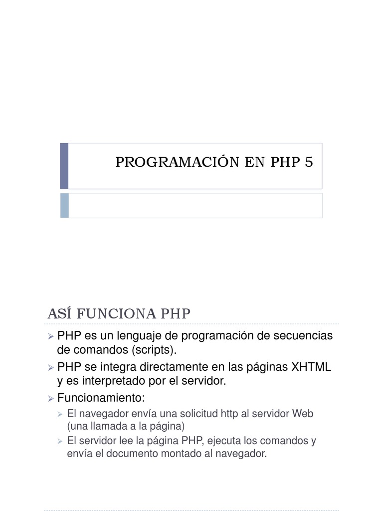 Guía Básica de PHP y XAMPP | PDF | Servidor web | Internet y web