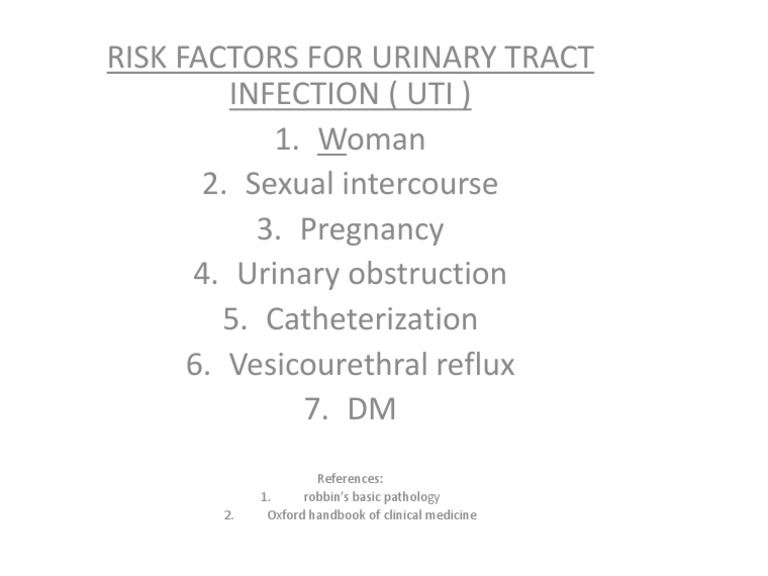 UTI Risk Factors Overview | PDF