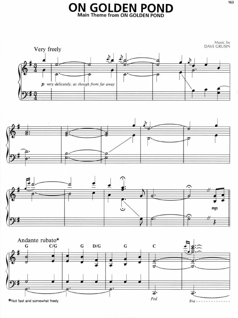 On Golden Pond Sheet Music | PDF | Entertainment (General)