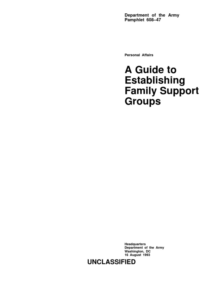 Da Pam 608-47 - Family Support Groups | PDF | Military Organization ...