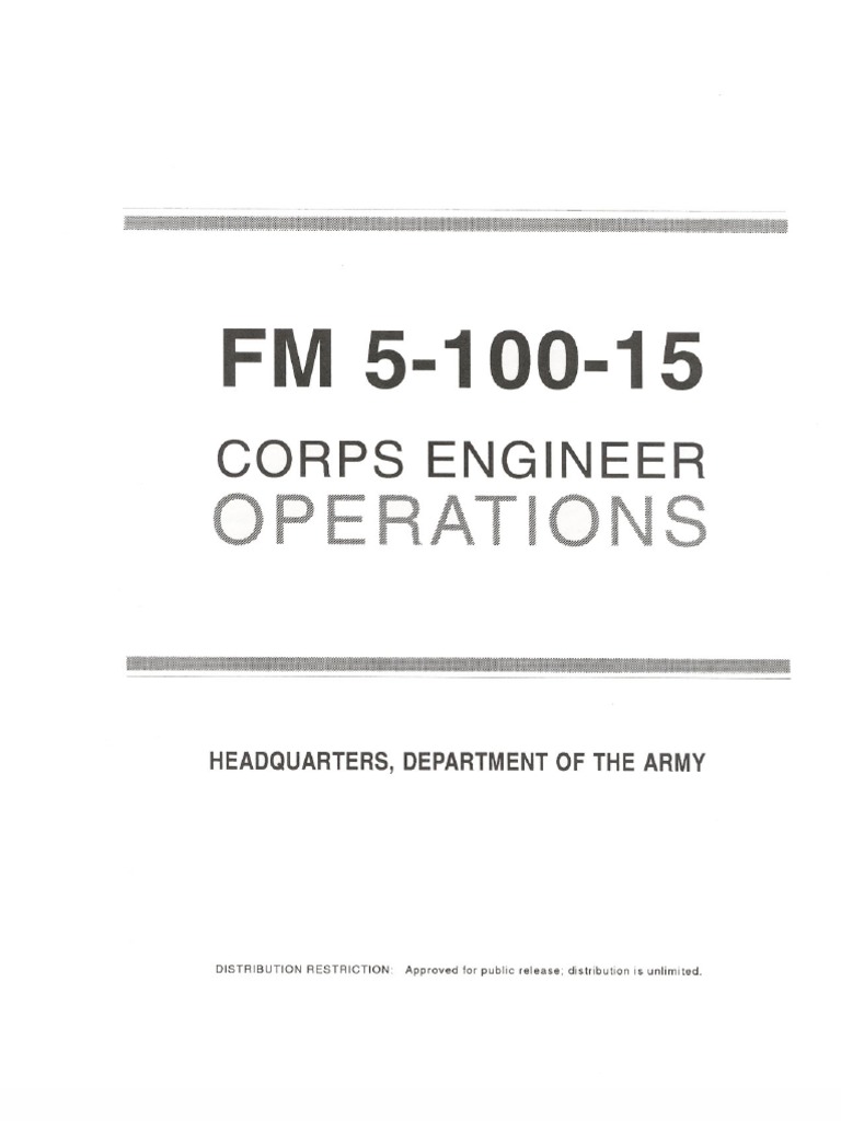 FM 5-100-15 Corps Engineer Operations | PDF
