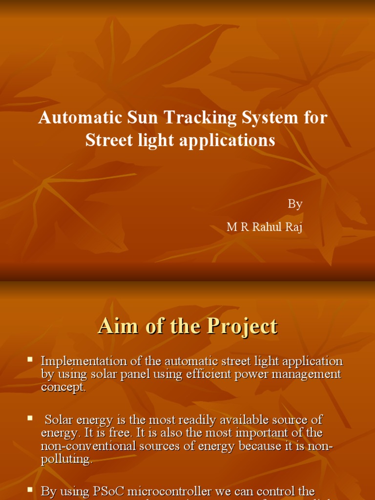 Sun Tracking System (Rahul Raj) | PDF | Solar Cell | Microcontroller