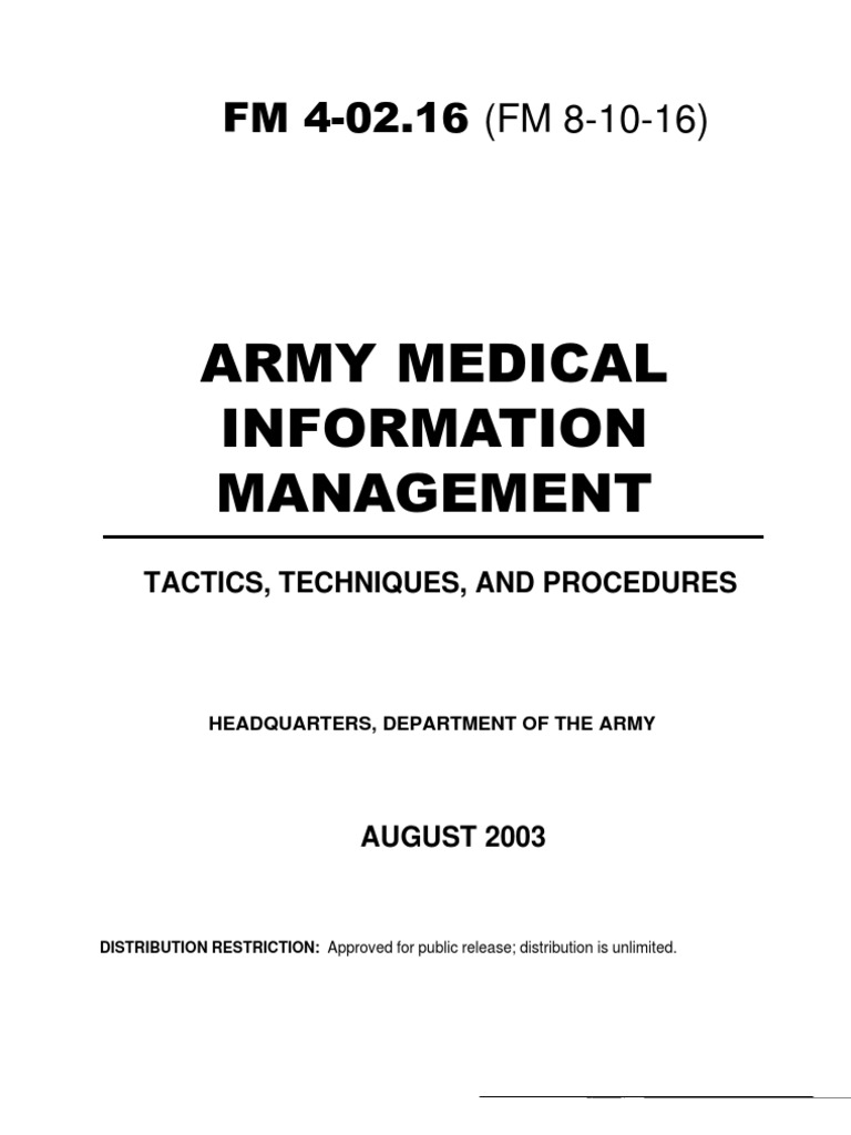 FM 4-02 Preventive Medical Service | PDF | Platoon | Battalion