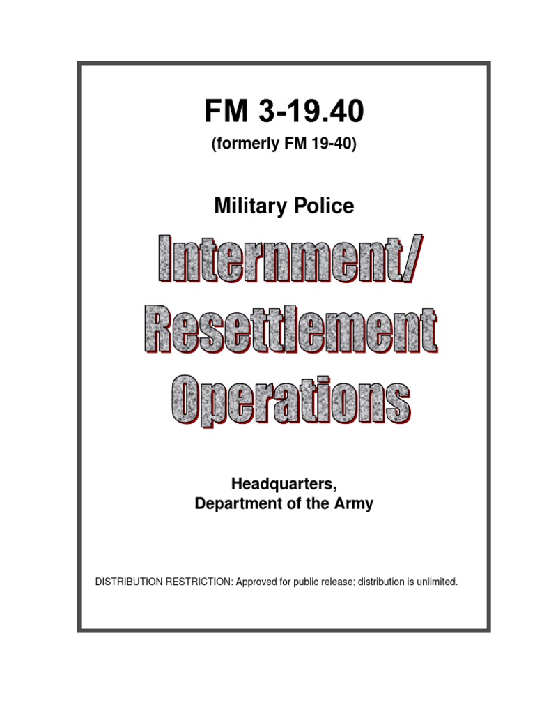 FM 19-10 Military Police Law and Order Operations | Download Free PDF | Federal Emergency ...