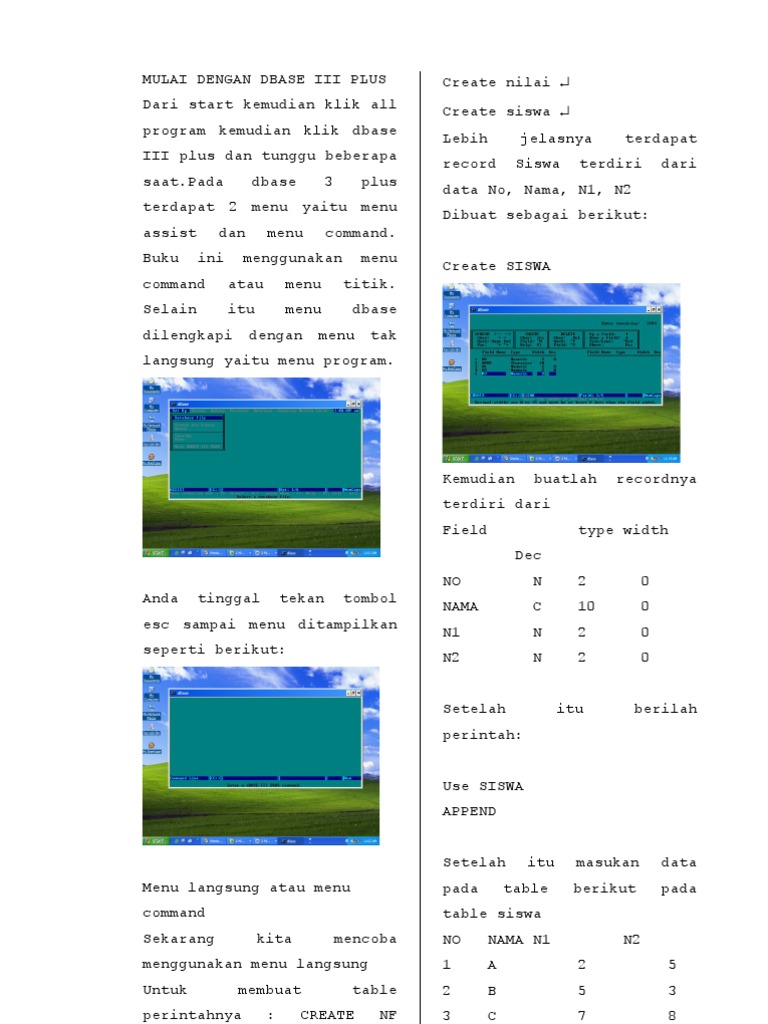 Modul Dbase III Plus Dos | PDF Modul Dbase III Plus Dos | PDF