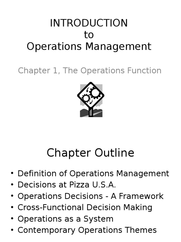 Introduction To Operations Management Part 1 | PDF | Strategic ...