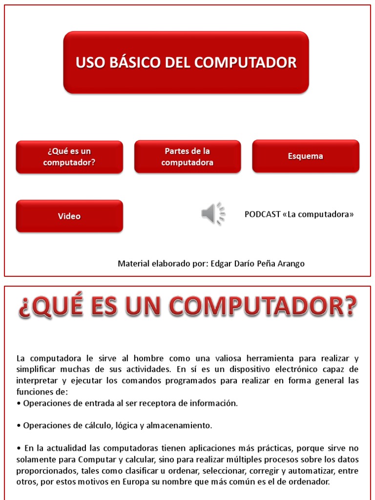 Uso Básico Del Computador | PDF