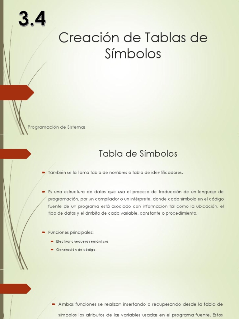 Creación de Tabla de Símbolos | PDF | Compilador | Variable (informática)