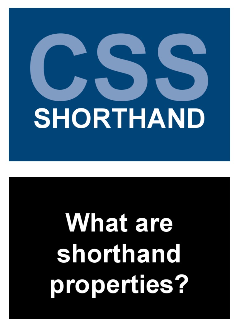 Css Shorthand | PDF | Cascading Style Sheets | Communication Design