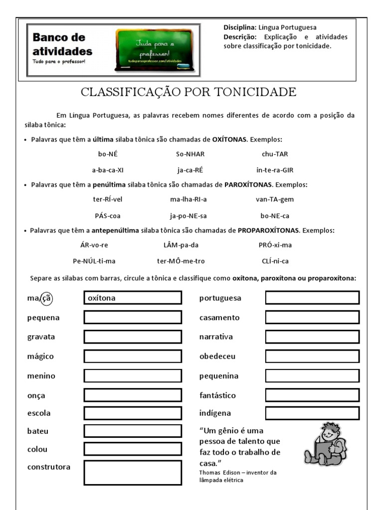 Classificação por tonicidade