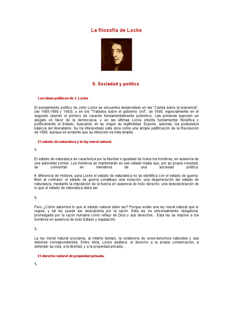 SEM4.Teoria Del Estado - John Locke | PDF | John Locke | La Ley natural