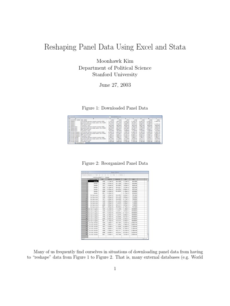 Reshape | PDF | Microsoft Excel | Databases