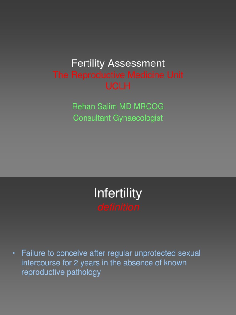 Comprehensive Fertility Assessment Guide | PDF | Miscarriage | Infertility