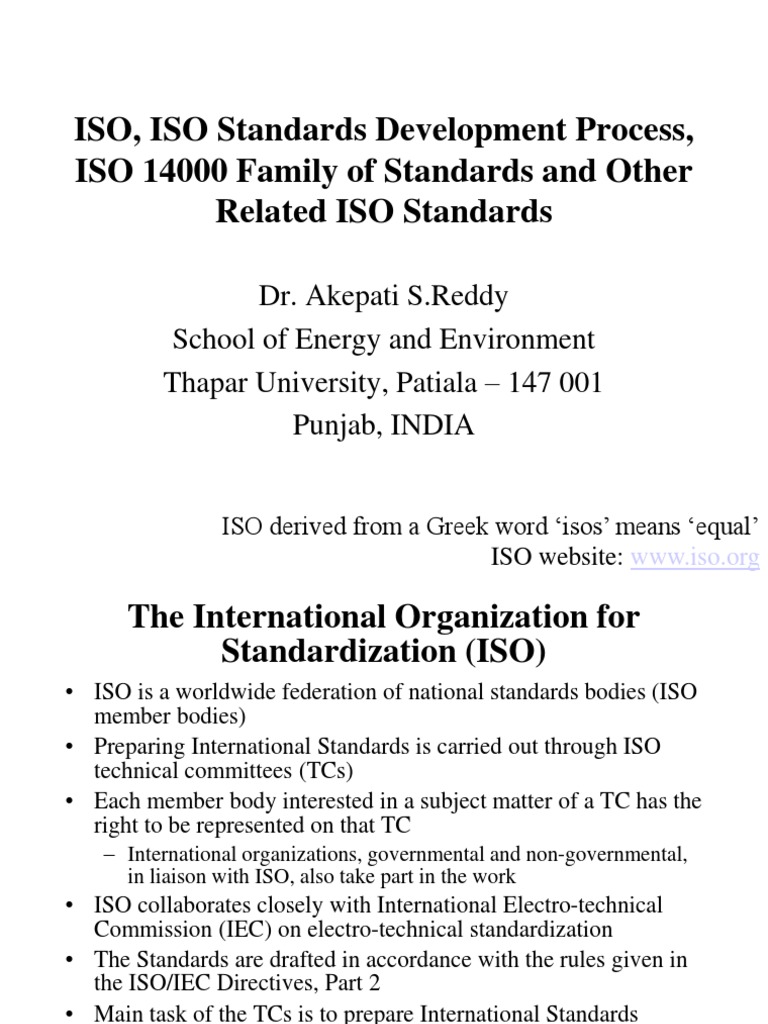IsO 14000 Family of Standards | International Organization For ...