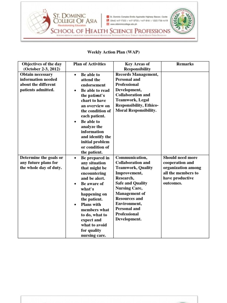 WAP Sample | Nursing | Patient