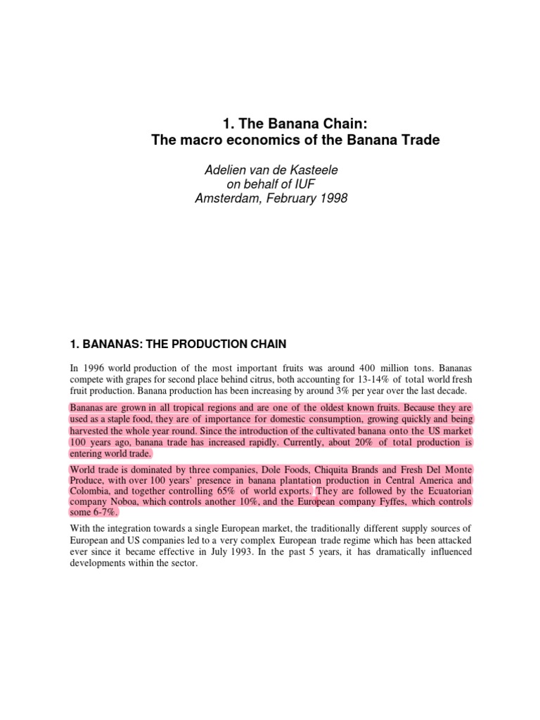 Banana Chain | PDF | Banana | European Union
