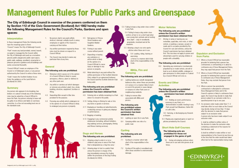 Park Management Rules FINAL Feb 2013 | PDF | Golf Course | Parks