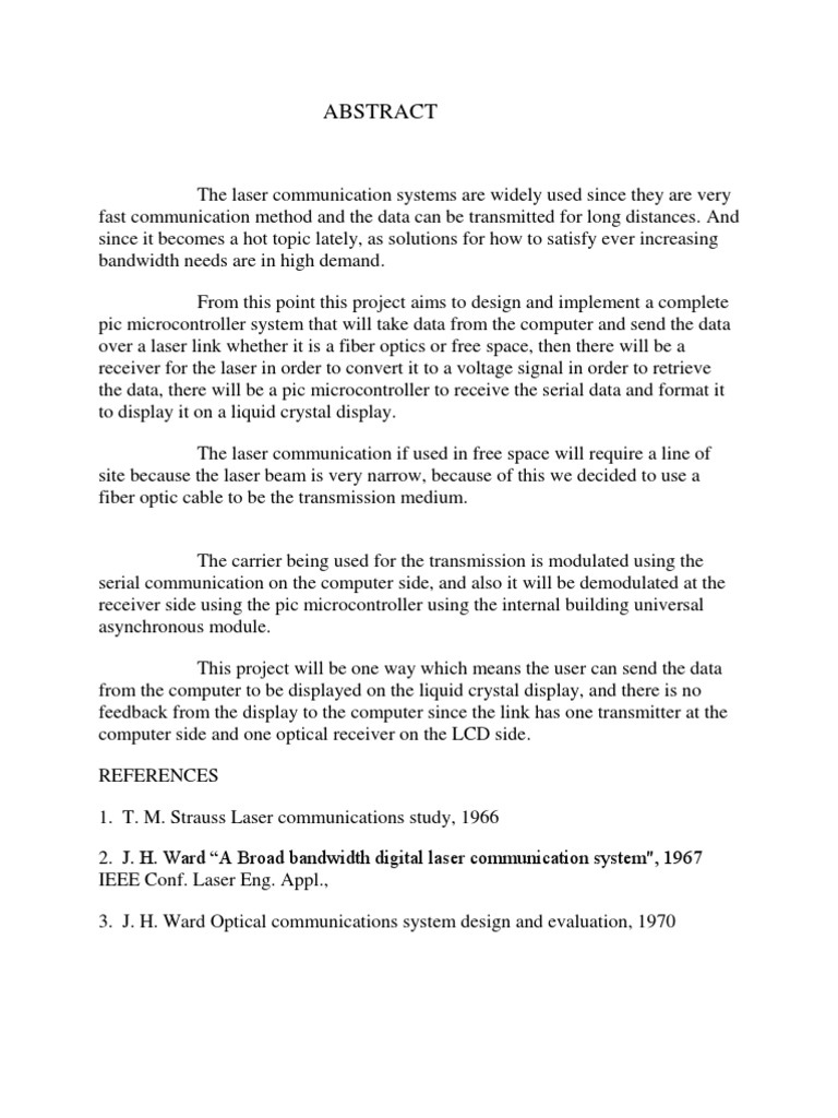 Laser Communication via PIC Microcontroller | PDF