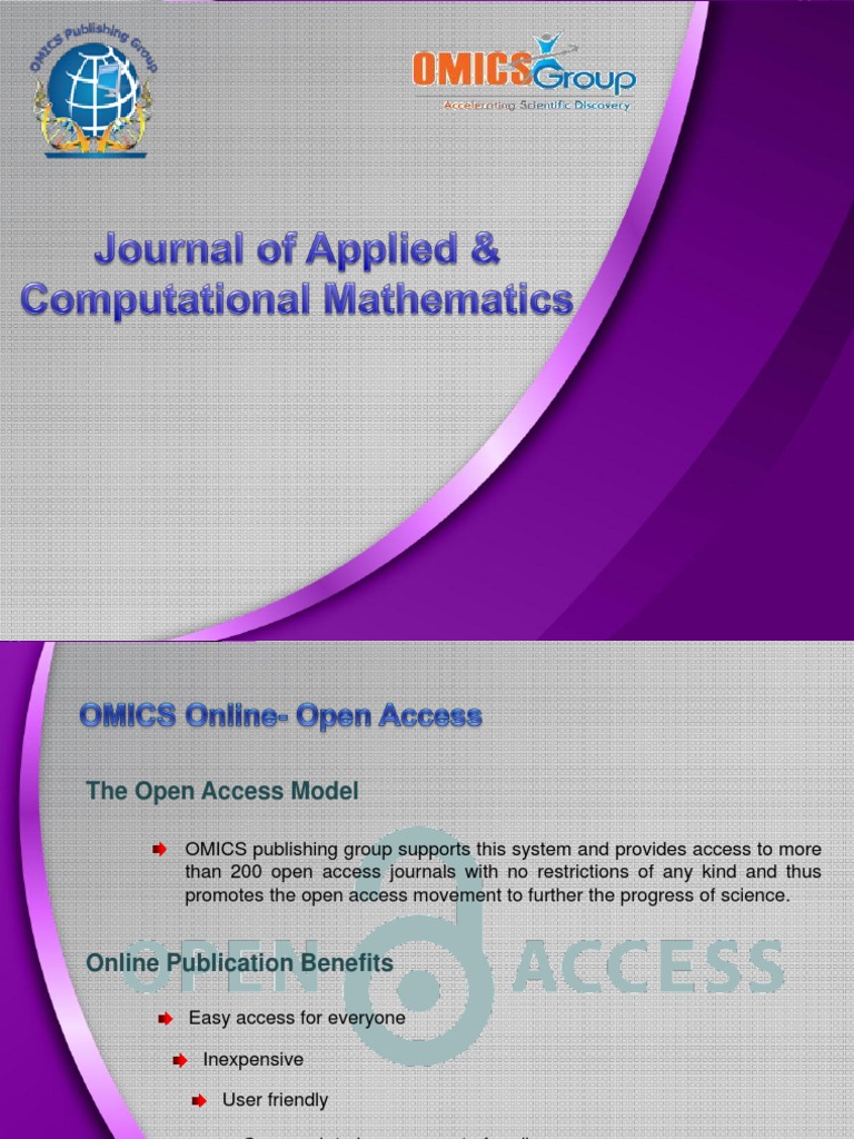 Journal Of Applied And Computational Mathematics Pdf Academic Journal
