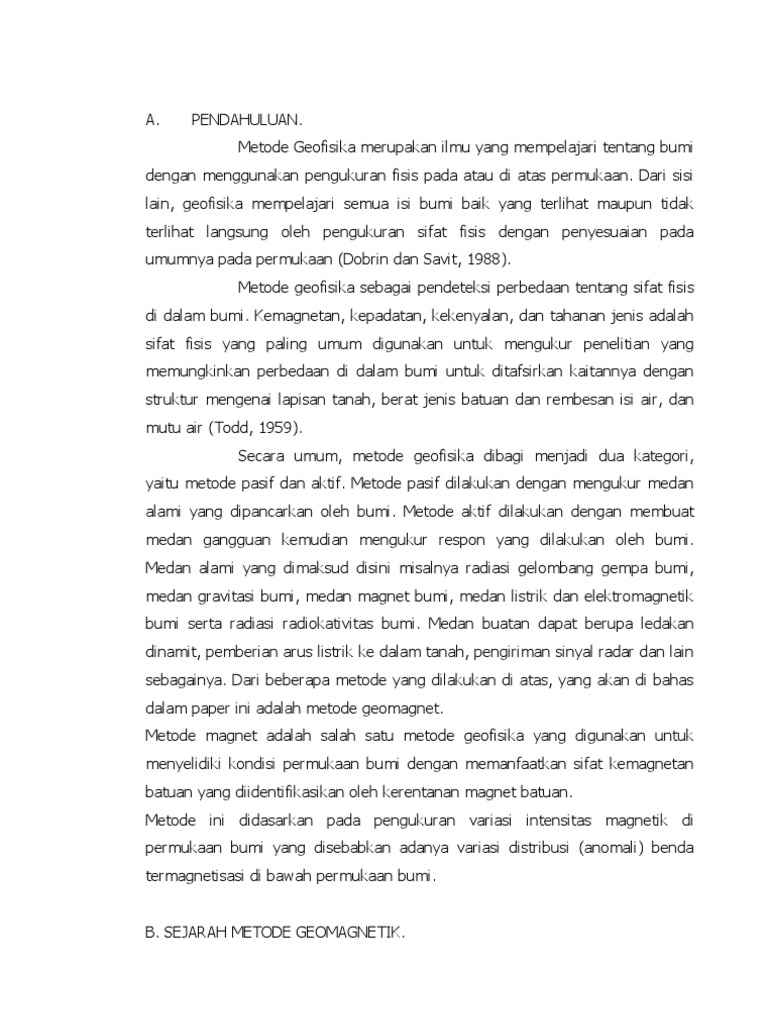 Metode Geomagnetik | PDF