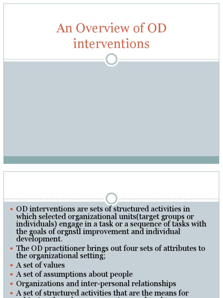 OD Interventions for Practitioners | PDF | Organization Development ...