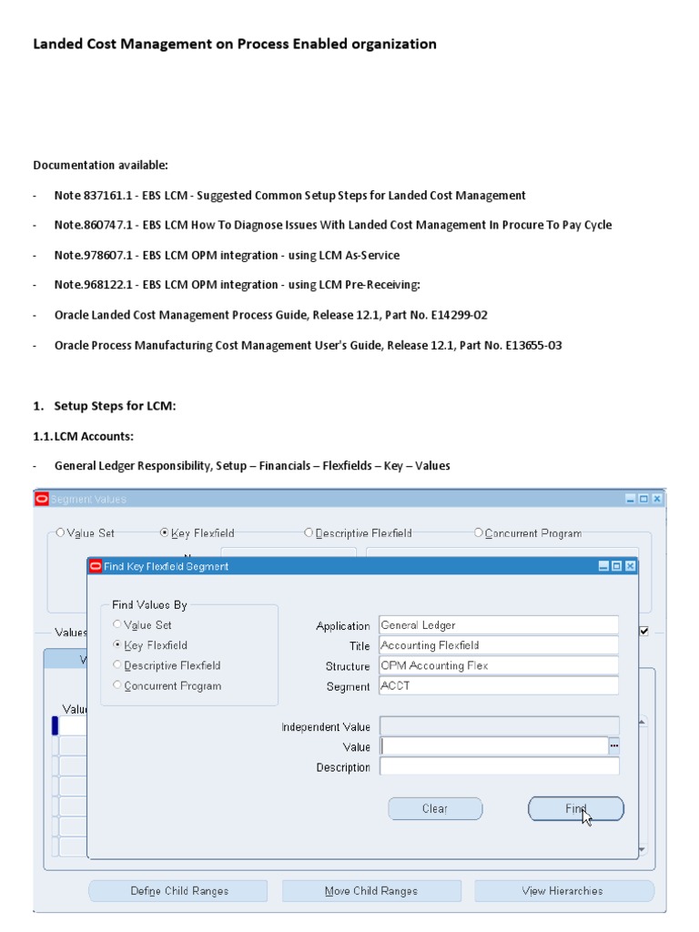 EBS Landed Cost Management Guide | PDF | Debits And Credits | Invoice
