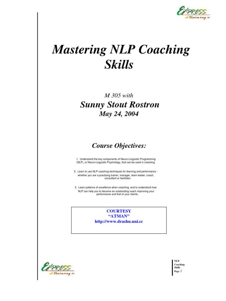 What Is NLP | PDF | Neuro Linguistic Programming | Mental Processes
