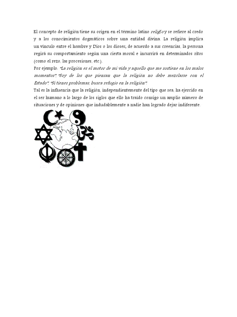 Definición y influencia de la religión | PDF | Creencia religiosa y ...