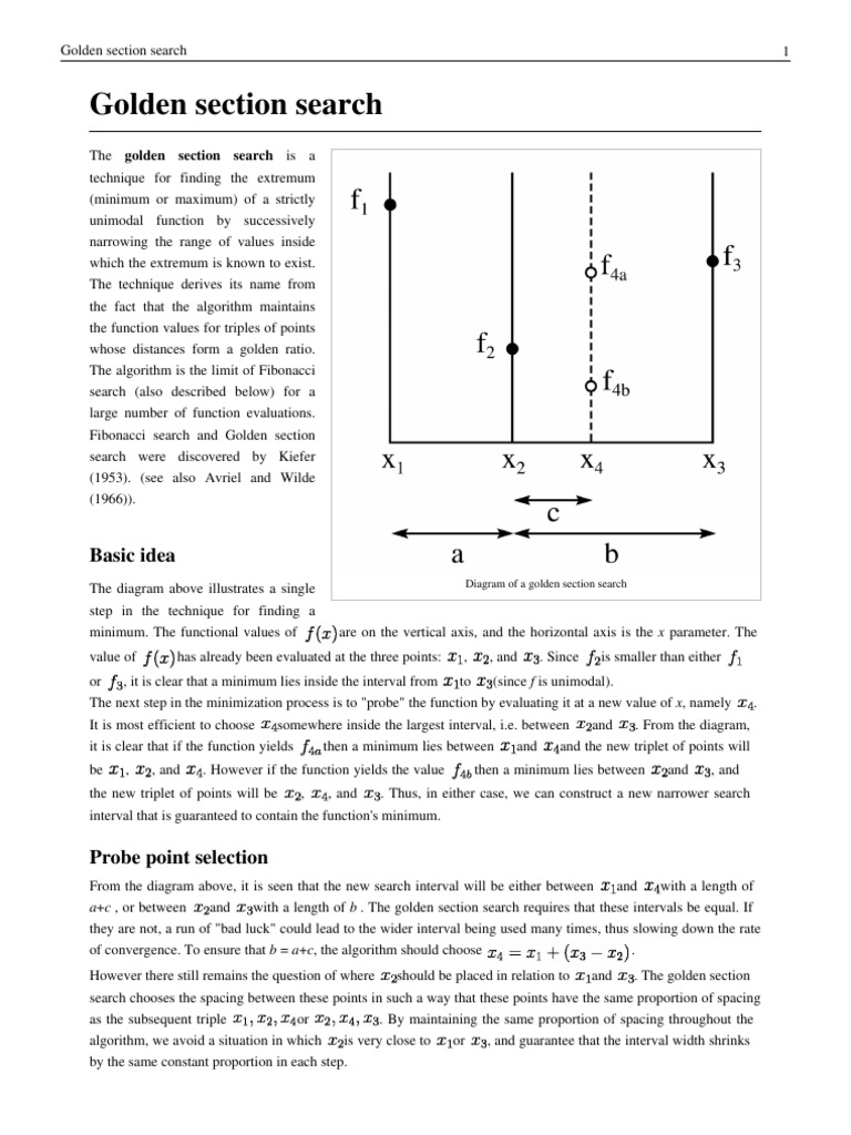 Optimization Golden Search | PDF | Numerical Analysis | Mathematical ...