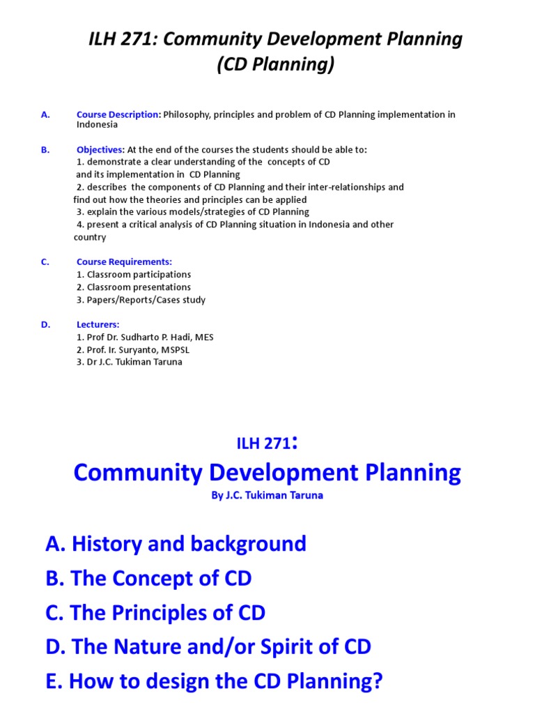 CD Planning Introduction | PDF | Empowerment | Community