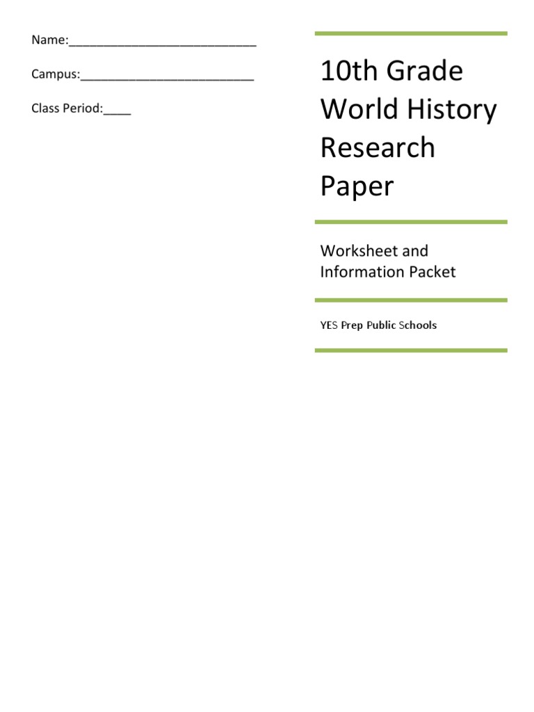2013 10th Grade World History Research Paper Packet | PDF | Occupy Wall ...