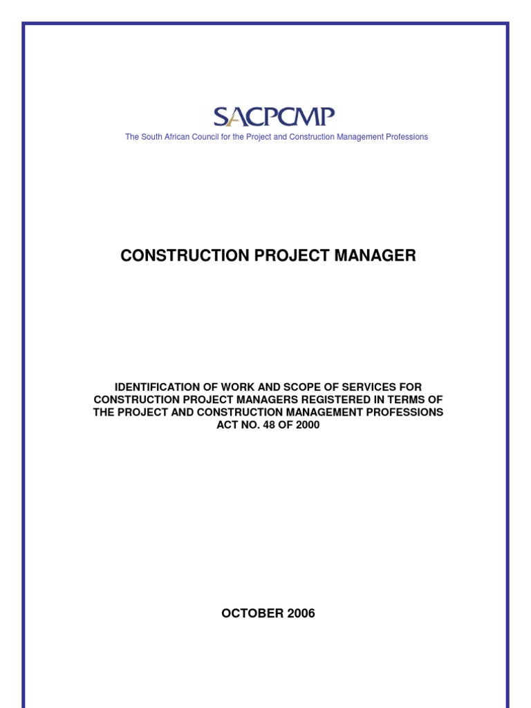 SACPCMP IDENTIFICATION OF WORK | General Contractor | Construction ...