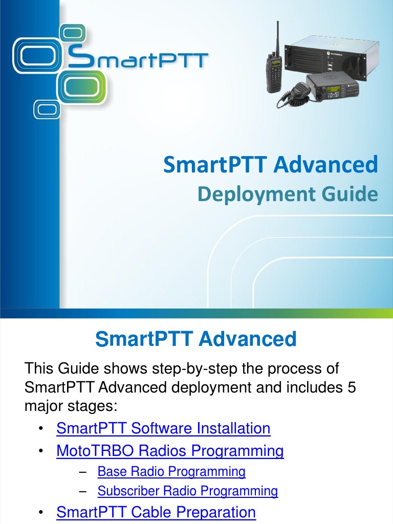 SmartPTT Deployment Guide | PDF | Radio | Installation (Computer Programs)