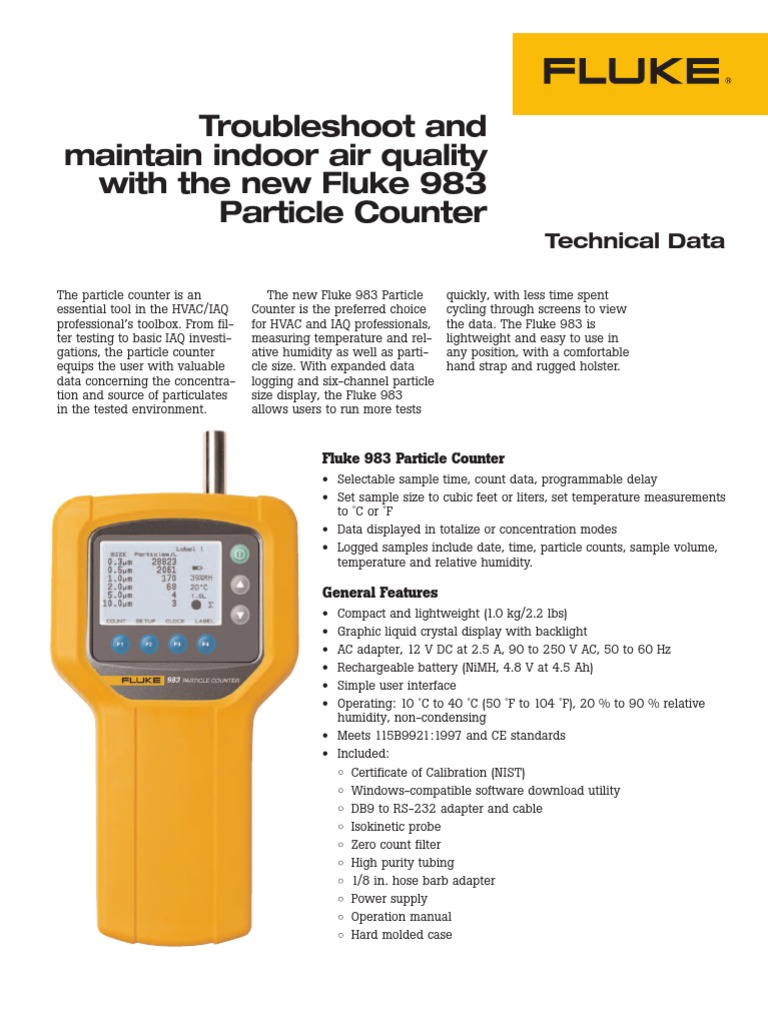 Troubleshoot and Maintain Indoor Air Quality With The New Fluke 983 ...