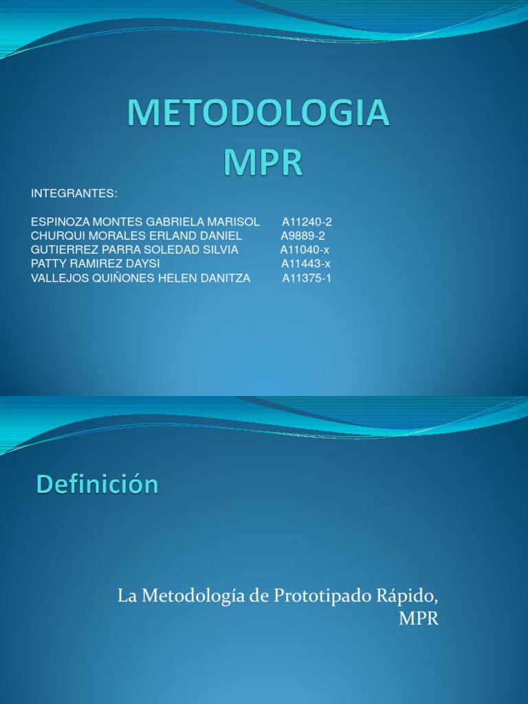 Metodologia MPR | PDF | Software | Diseño
