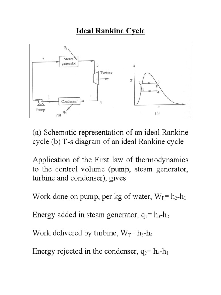 Ideal Rankine Cycle | PDF | Steam | Engines