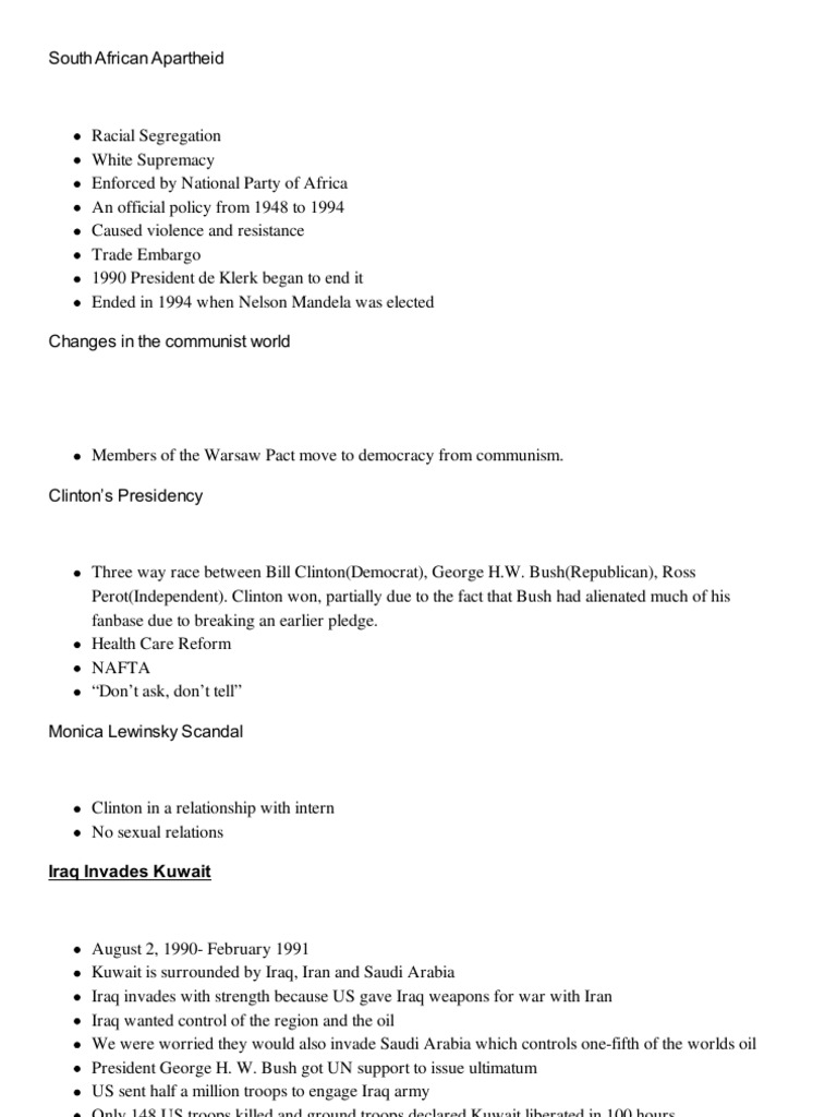 The 1990's | PDF | Bill Clinton | American Government