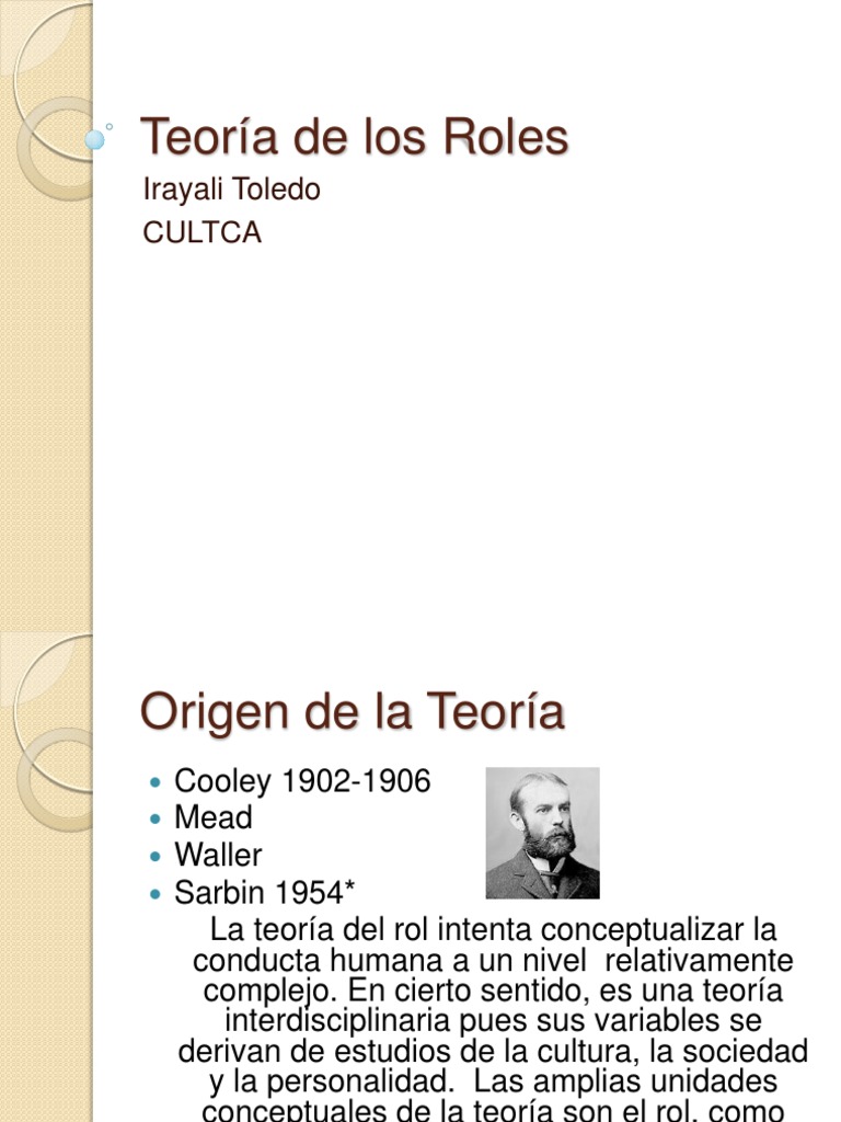 Teoría de Los Roles | PDF | Juegos de rol | Terapia ocupacional