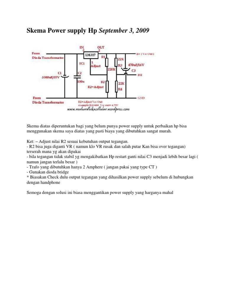 Skema Power Supply | PDF