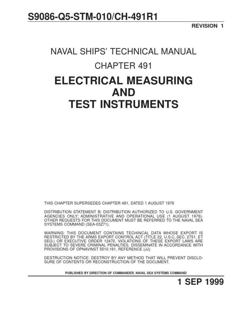 Navy Electrical Measuring Test Instrument | PDF | Technology & Engineering